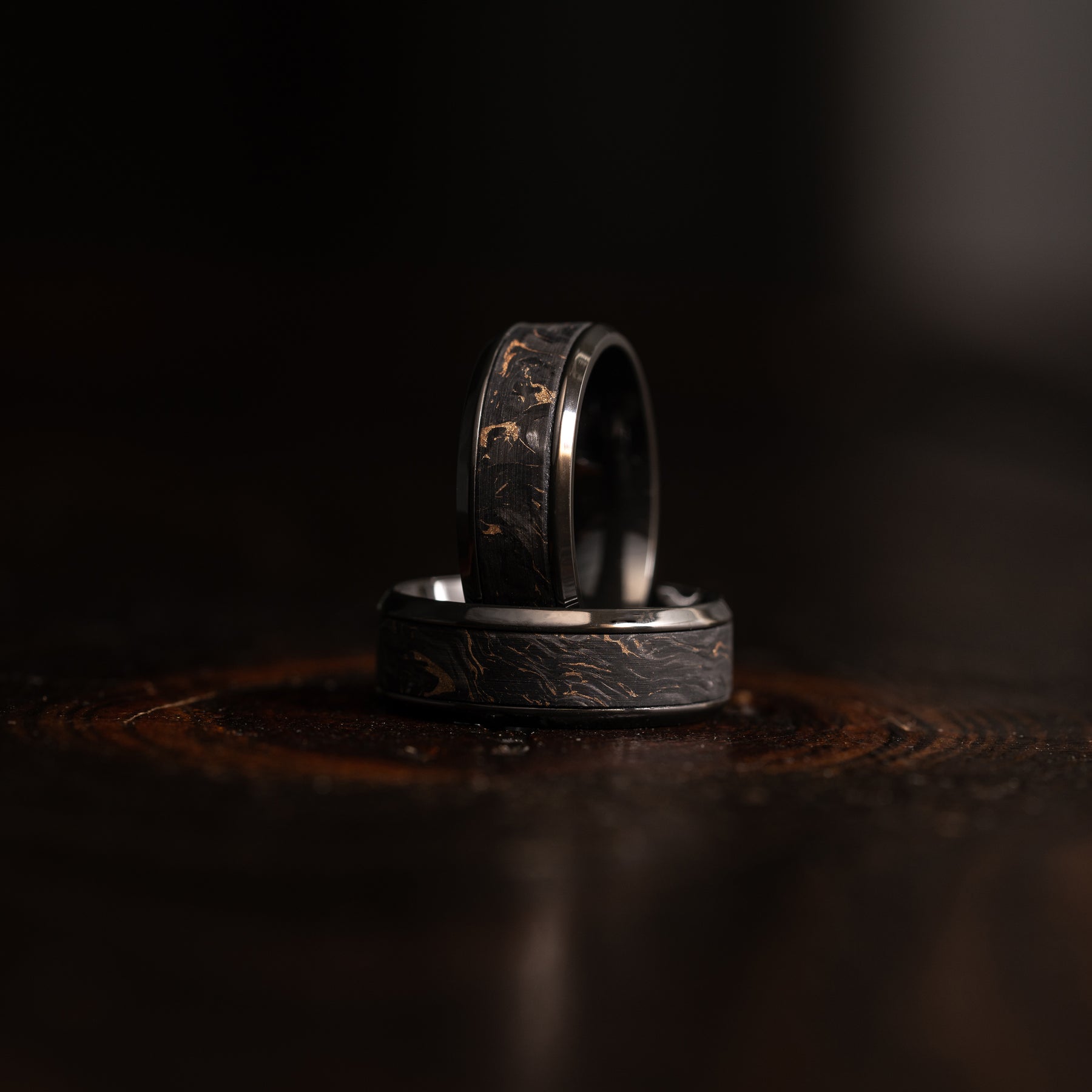 Forged Carbon Fiber Rings- Wedding Bands by Rings by Lux - RBL